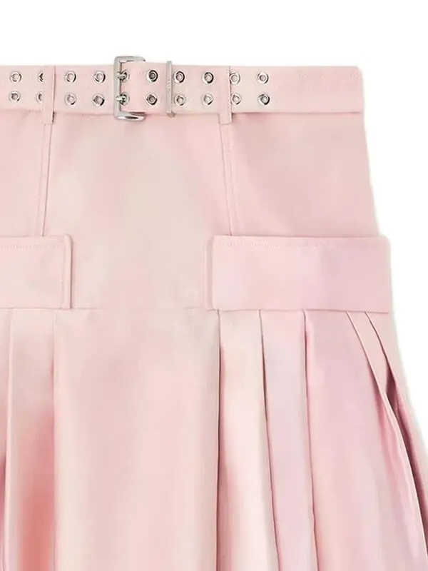 GANNI Belted Pleated Skirt