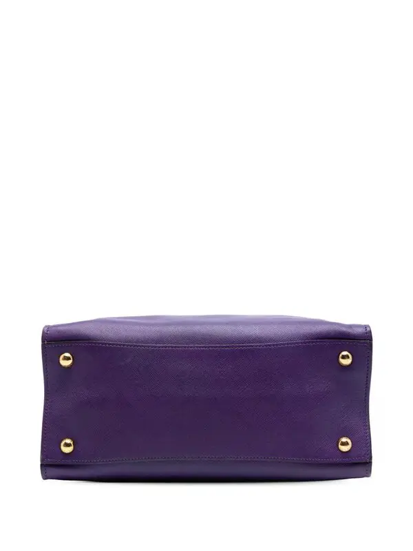 Prada Saffiano Soft Triple Pocket Tote Satchel