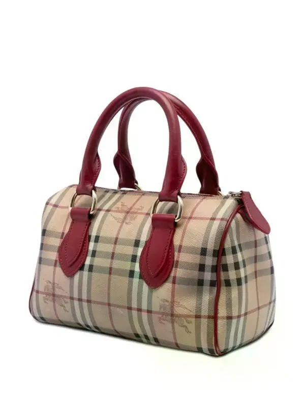 Burberry Haymarket Check Boston Bag