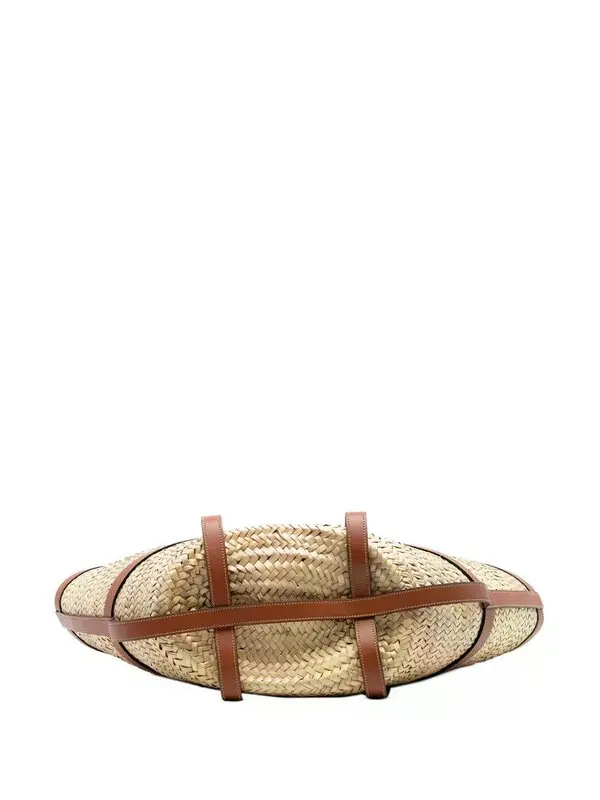 Celine 2019 Medium Raffia Gridded Classic Panier Tote Bag
