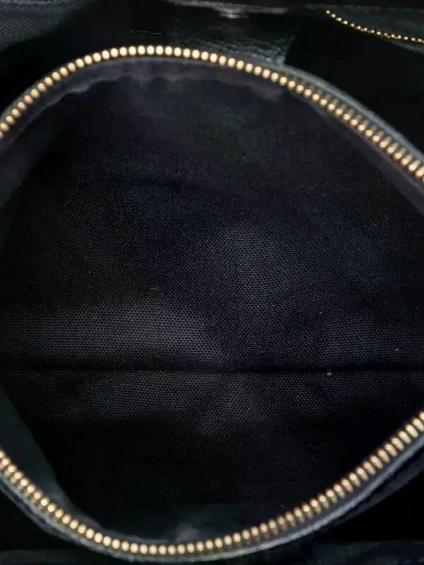 Burberry Leather And House Check Banner Satchel - Black