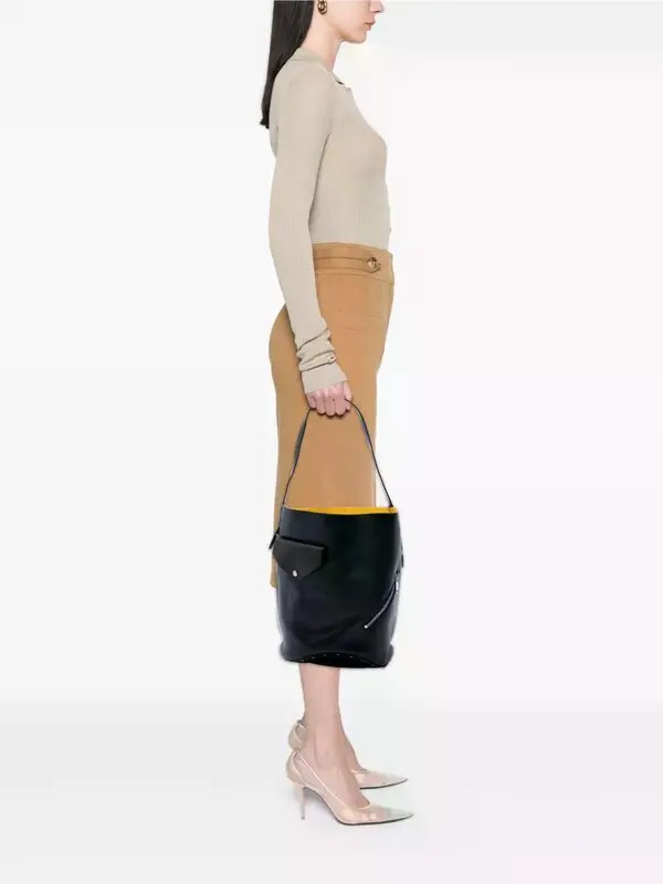 Celine 2016 Leather Biker Bucket Bag