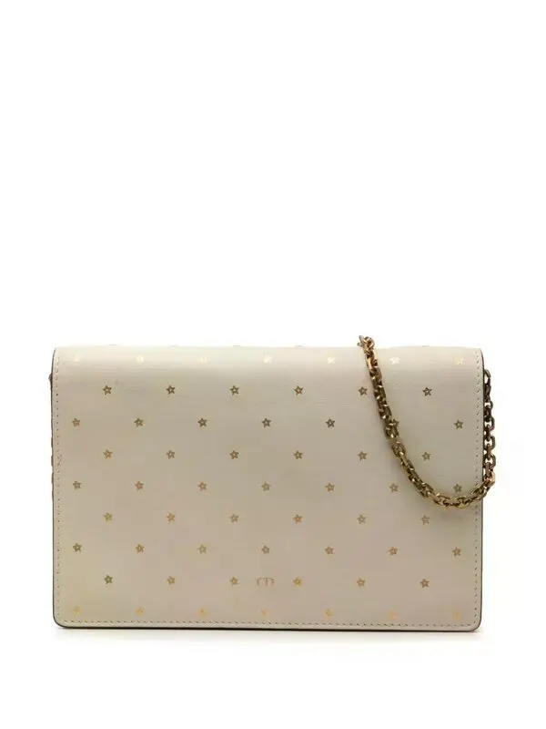 Dior 2017 Stars Printed Wallet On Chain Crossbody Bag - Neutrals