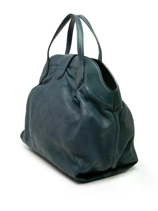 LOUIS VUITTON 2010 Monogram Mahina Cirrus Mm Tote Bag - Blue