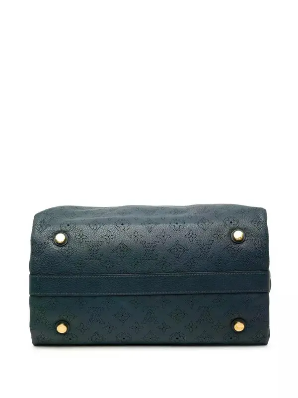 LOUIS VUITTON 2010 Monogram Mahina Cirrus Mm Tote Bag - Blue