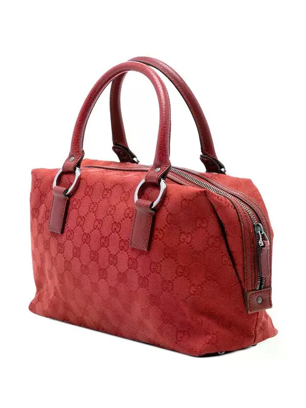Gucci Gg Canvas Boston Bag - Red