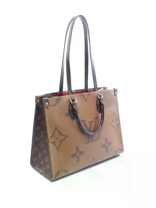 LOUIS VUITTON 2020 Monogram Reverse Giant Onthego Mm Satchel - Brown