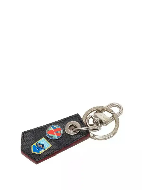 LOUIS VUITTON Damier Graphite Alps Enchappe Bag Charm And Holder Key Chain - Black