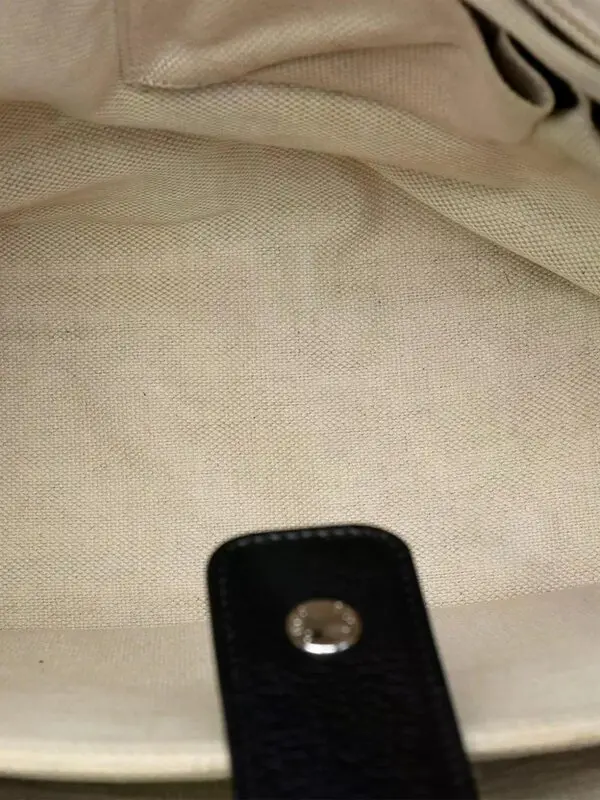 Gucci Leather Web Tote Bag