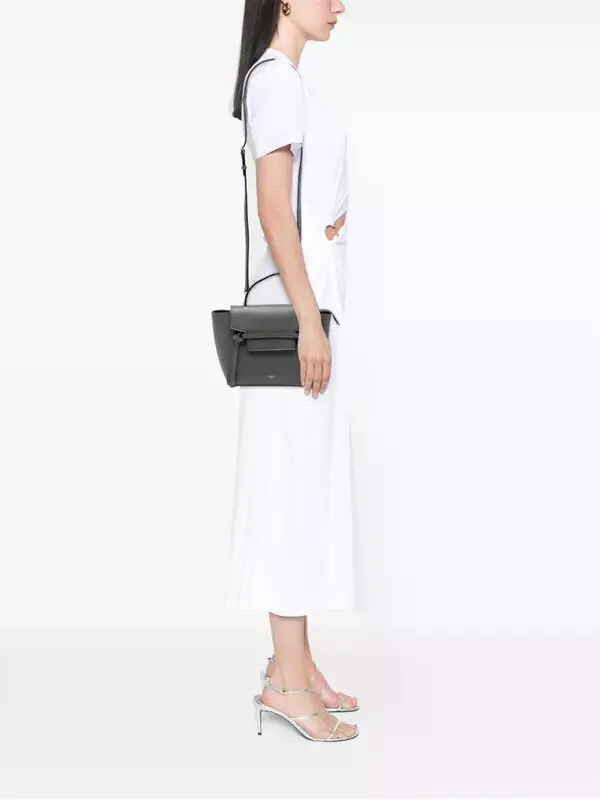 Celine 2020 Nano Grained Calfskin Belt Bag Satchel - Grey