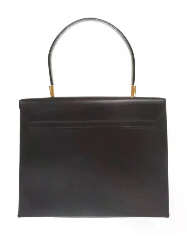 FERRAGAMO Leather Gancini Top Handle Satchel