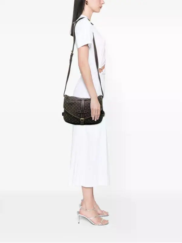 LOUIS VUITTON 2009 Monogram Mini Lin Saumur 30 Crossbody Bag - Brown