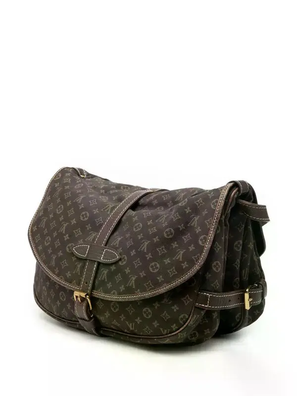 LOUIS VUITTON 2009 Monogram Mini Lin Saumur 30 Crossbody Bag - Brown