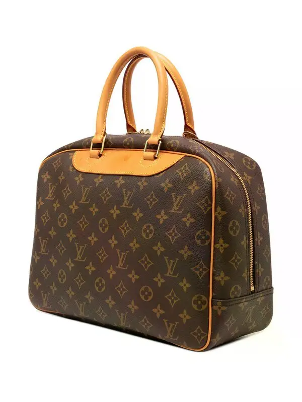 LOUIS VUITTON 2000 Monogram Deauville Handbag - Brown