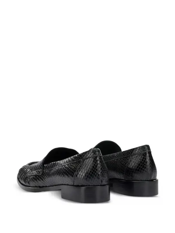 STRATEGIA SHOES Snakeskin-effect Loafers