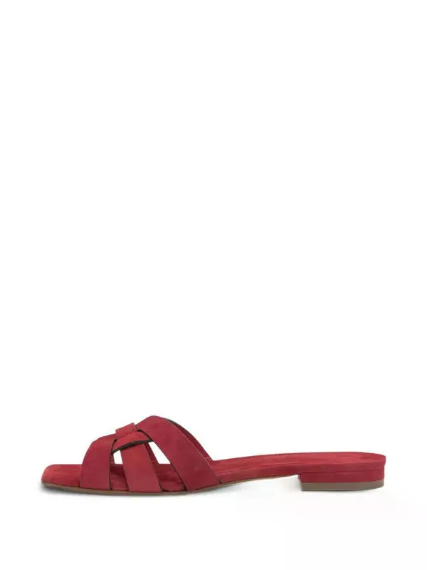 SERGIO LEVANTESI Norma Interwoven Leather Sandals - Red