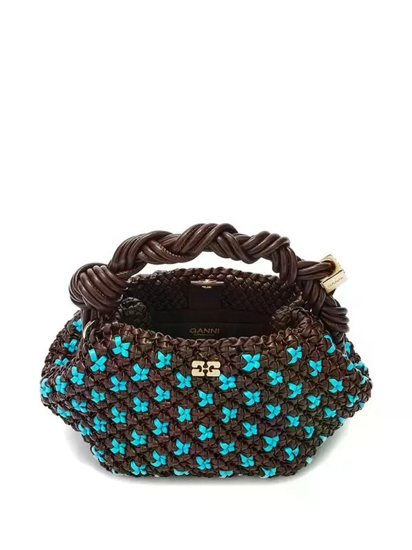 GANNI Bouclè Braided Shoulder Bag - Brown