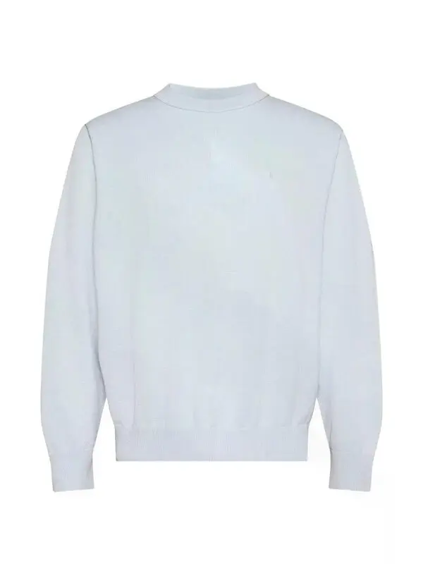 Calvin Klein Logo-embroidered Ribbed-trim Sweater