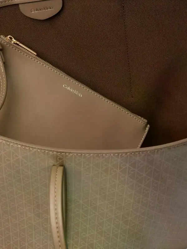 Calvin Klein Monogram-pattern Tote Bag - Neutrals