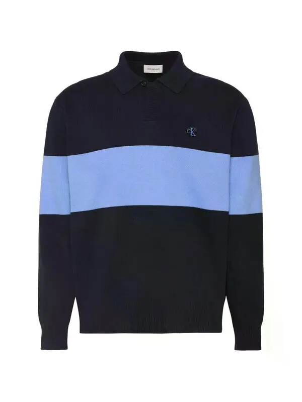Calvin Klein Striped V-neck Sweater