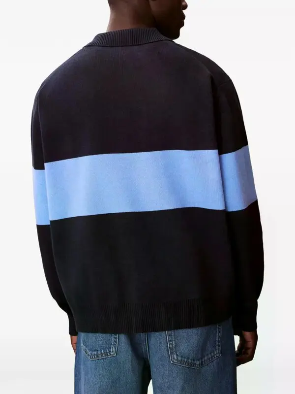 Calvin Klein Striped V-neck Sweater