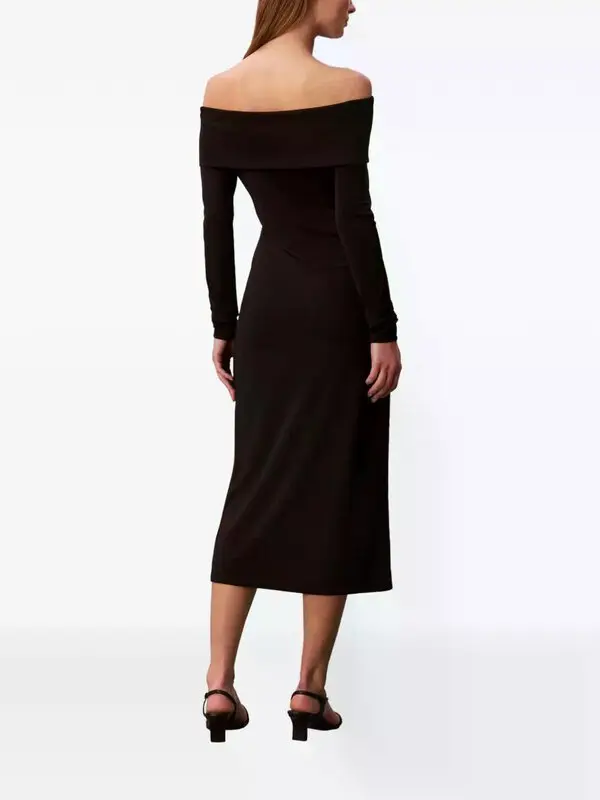 Calvin Klein Off-shoulder Midi Dress