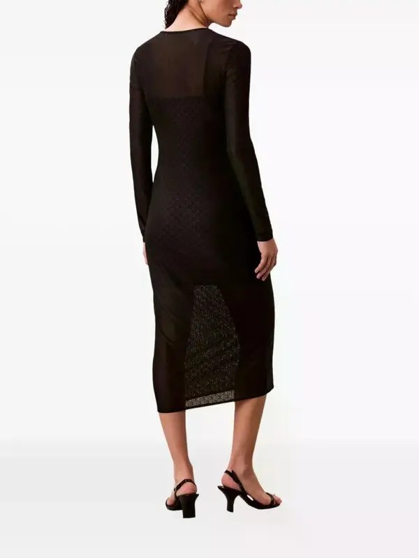 Calvin Klein Monogram-pattern Midi Dress