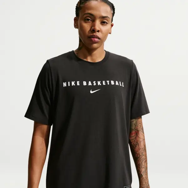 Nike Dri-fit Short-sleeve Warm-up Basketball Top - Black