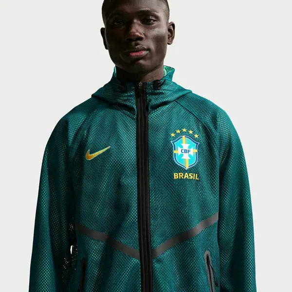 Nike Brazil Dri-fit Soccer Anthem Jacket - Green