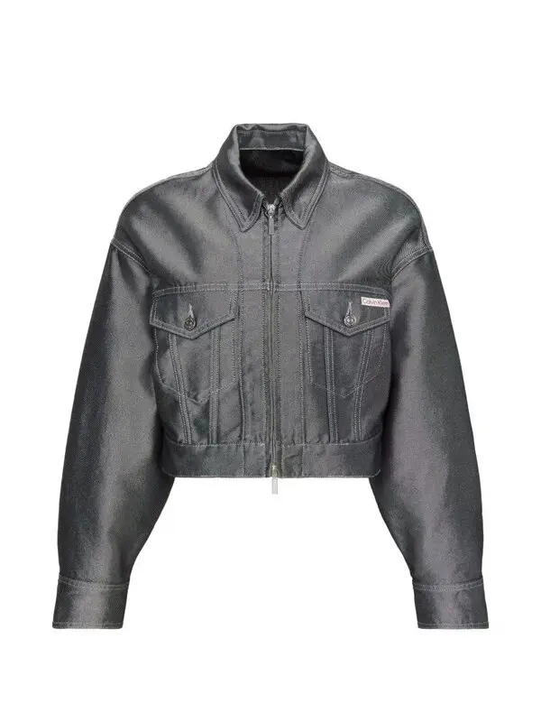 Calvin Klein Metallic-effect Cropped Jacket