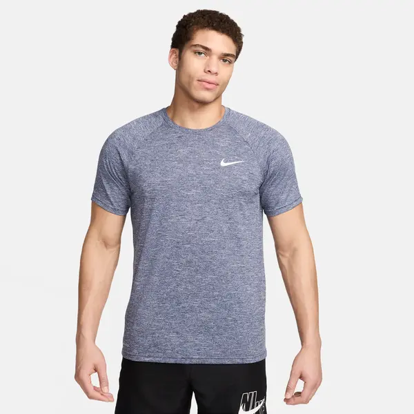 Nike Swim Hydroguard Essential Dri-fit Uv Short Sleeve Top - Blue