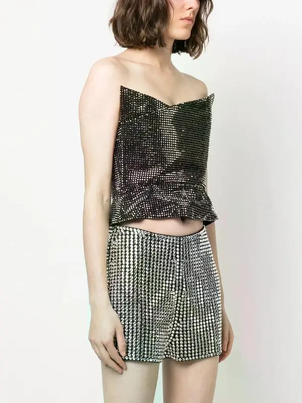 Roland Mouret Crystal-embellished Asymmetric Top