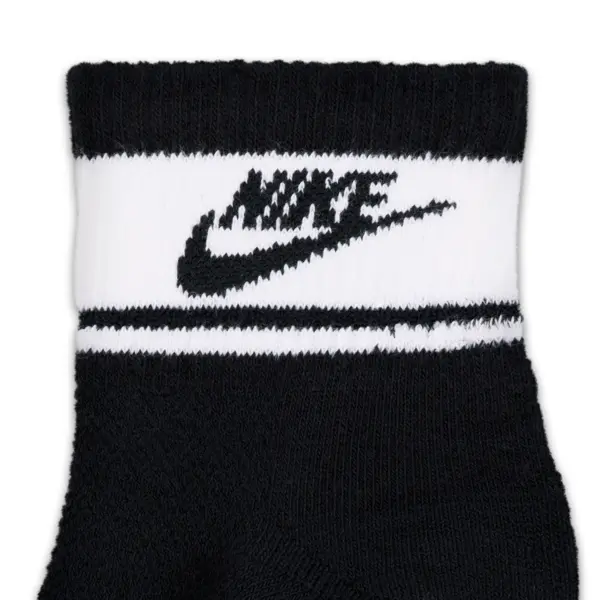 Nike Everyday Elevated Ankle Socks 3 Pairs - Black