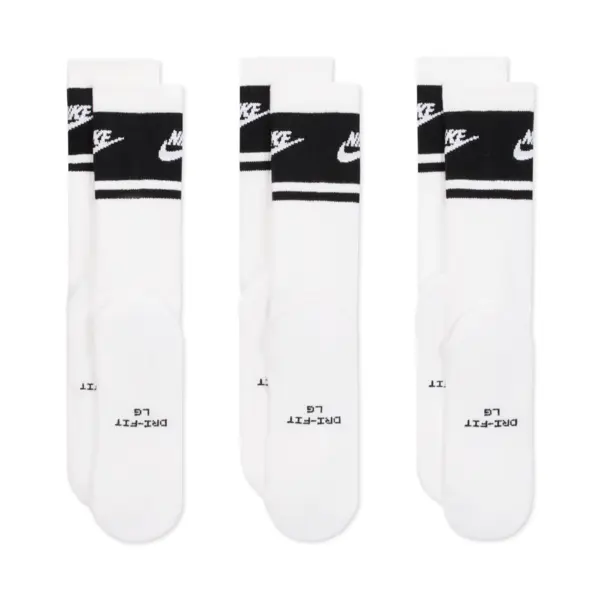 Nike Everyday Elevated Crew Socks 3 Pairs - White