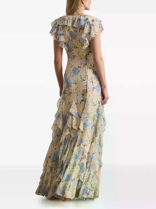 Ralph Lauren Floral-print Ruffled Dress