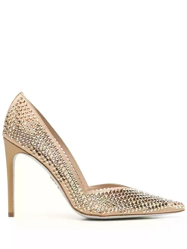 Rene Caovilla Swarovski-embellished Pointed-toe Pumps