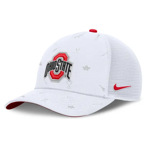 Nike Ohio State Country Club Golfin' Rise College Trucker Adjustable Hat - White