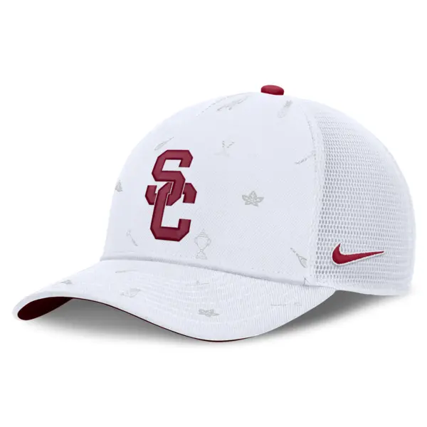 Nike Usc Country Club Golfin' Rise College Trucker Adjustable Hat - White
