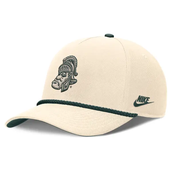 Nike Michigan State Legacy Vintage Rope Rise College Adjustable Cap - White