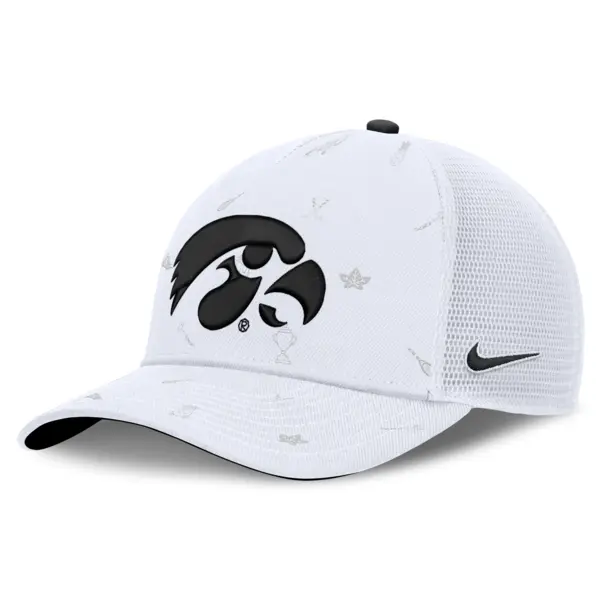 Nike Iowa Country Club Golfin' Rise College Trucker Adjustable Hat - White