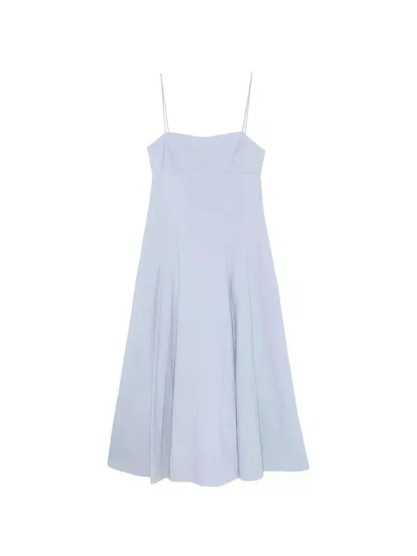 ST. AGNI Pleated Cotton Dress - Blue