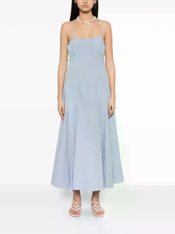 ST. AGNI Pleated Cotton Dress