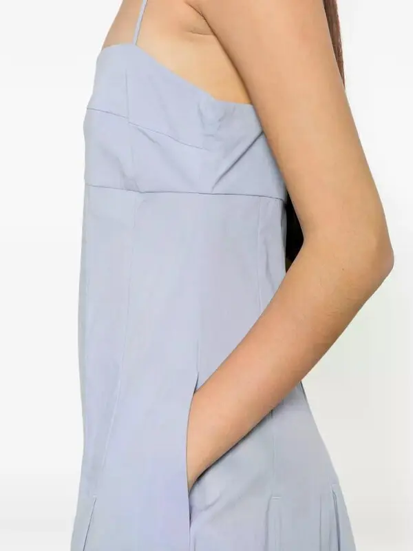 ST. AGNI Pleated Cotton Dress