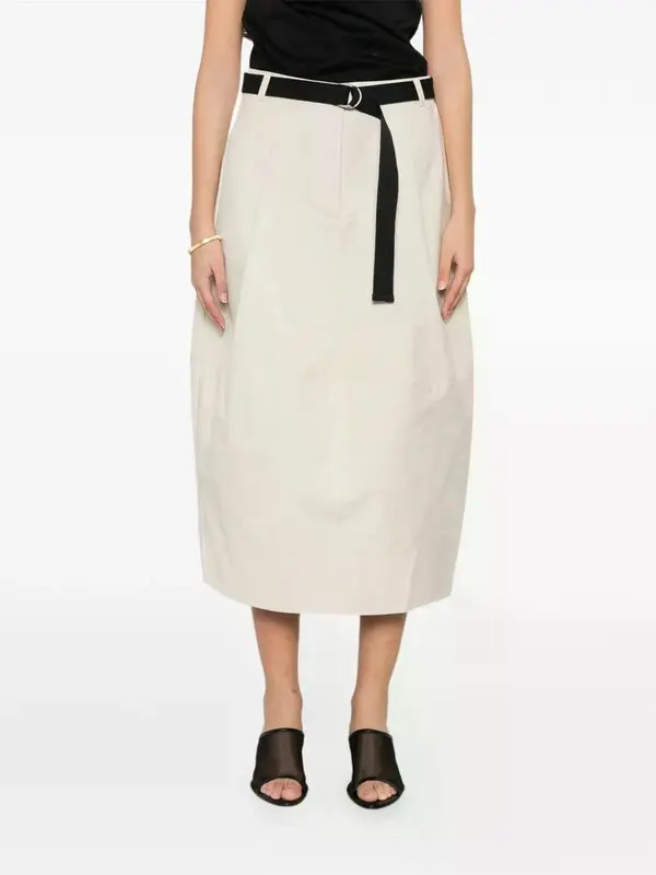 ST. AGNI Pleated Cocoon Skirt