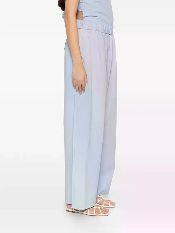 ST. AGNI Relaxed Wide-leg Trousers - Blue