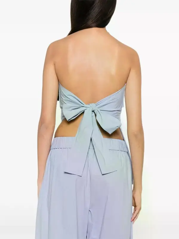 ST. AGNI Strapless Tie-back Top - Blue