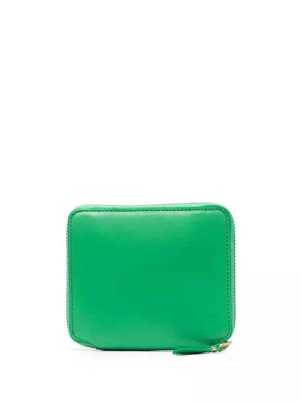 Comme Des Garçons Leather Zipped Wallet - Green
