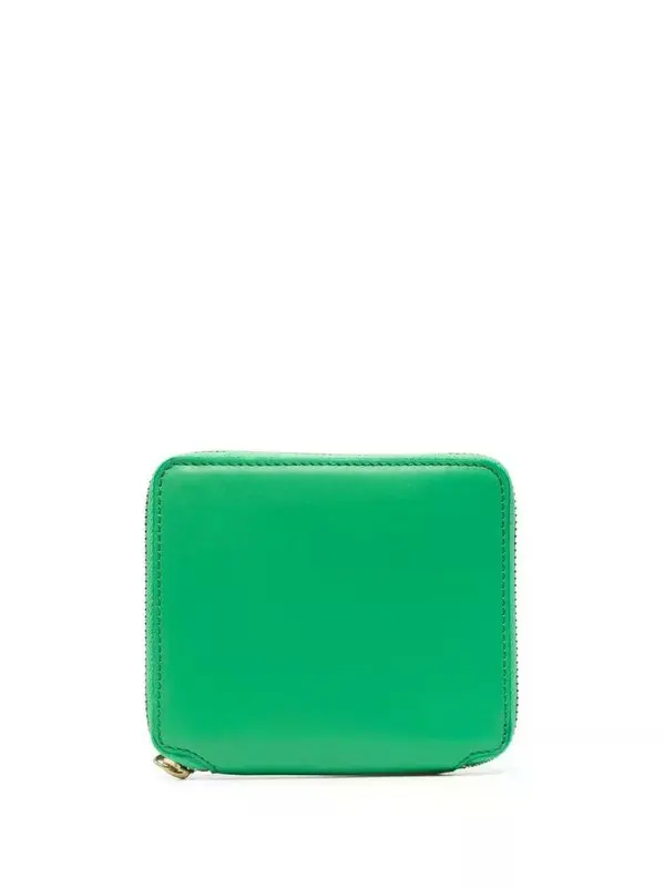 Comme Des Garçons Leather Zipped Wallet - Green