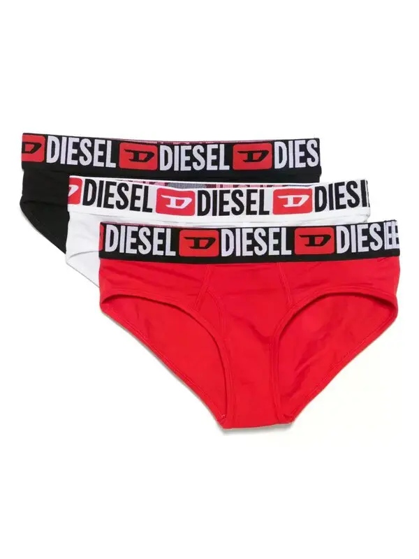 DIESEL® Three-pack Briefs With Maxi-logo Waist