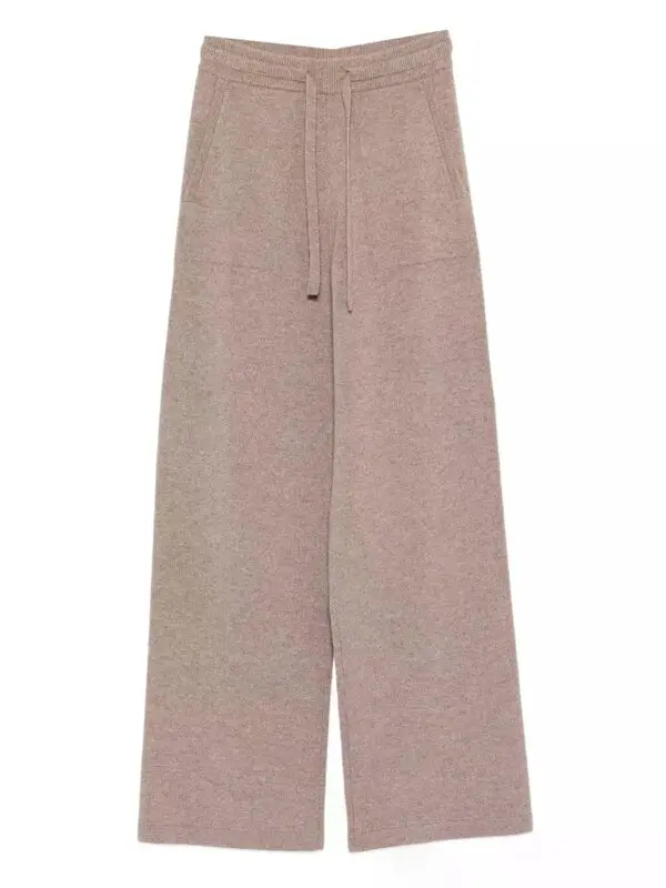 Max Mara Drawstring Waist Wide Leg Track Pants - Brown